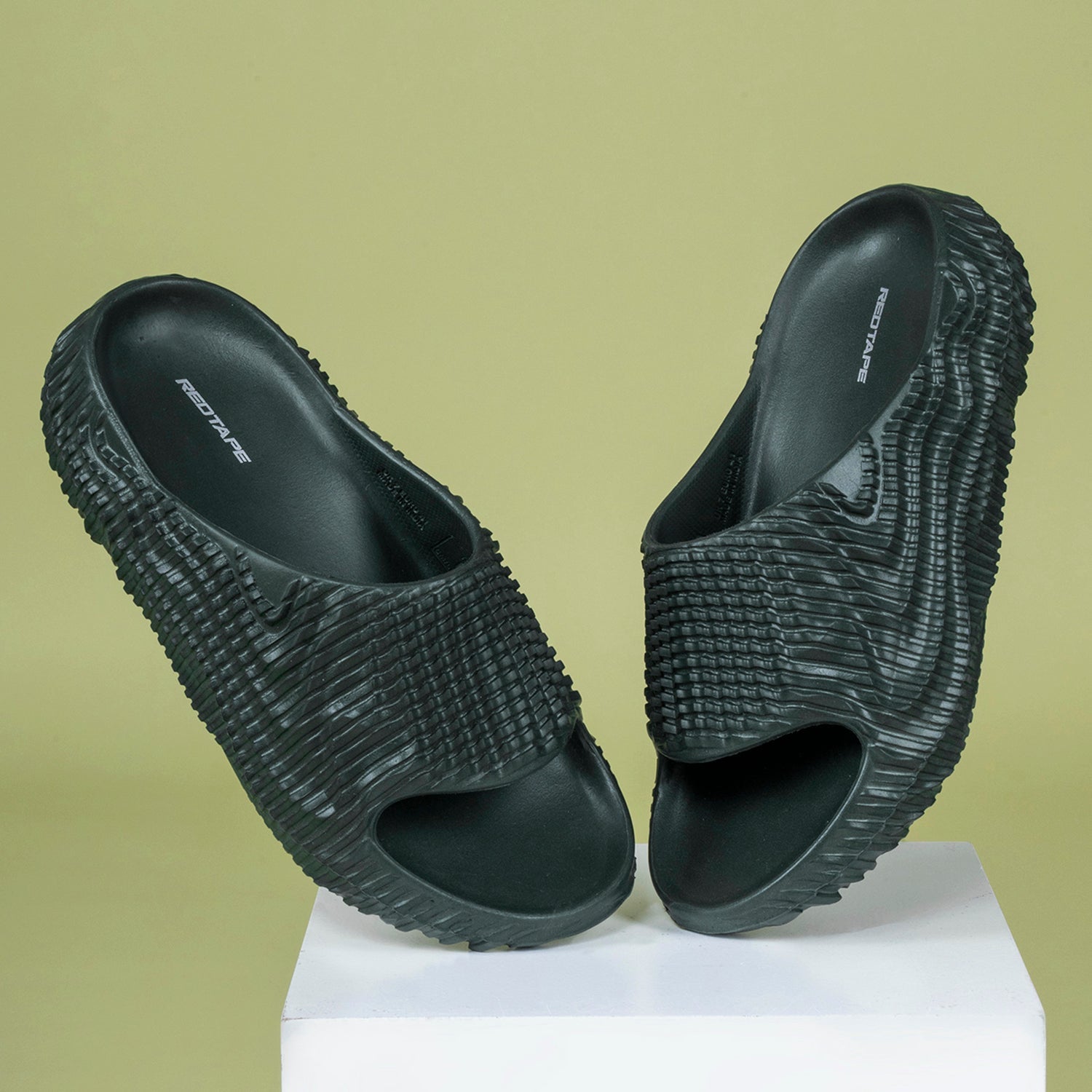 Red Tape Casual Sliders for Men | Refined Round-Toe Shape with a Relax ...