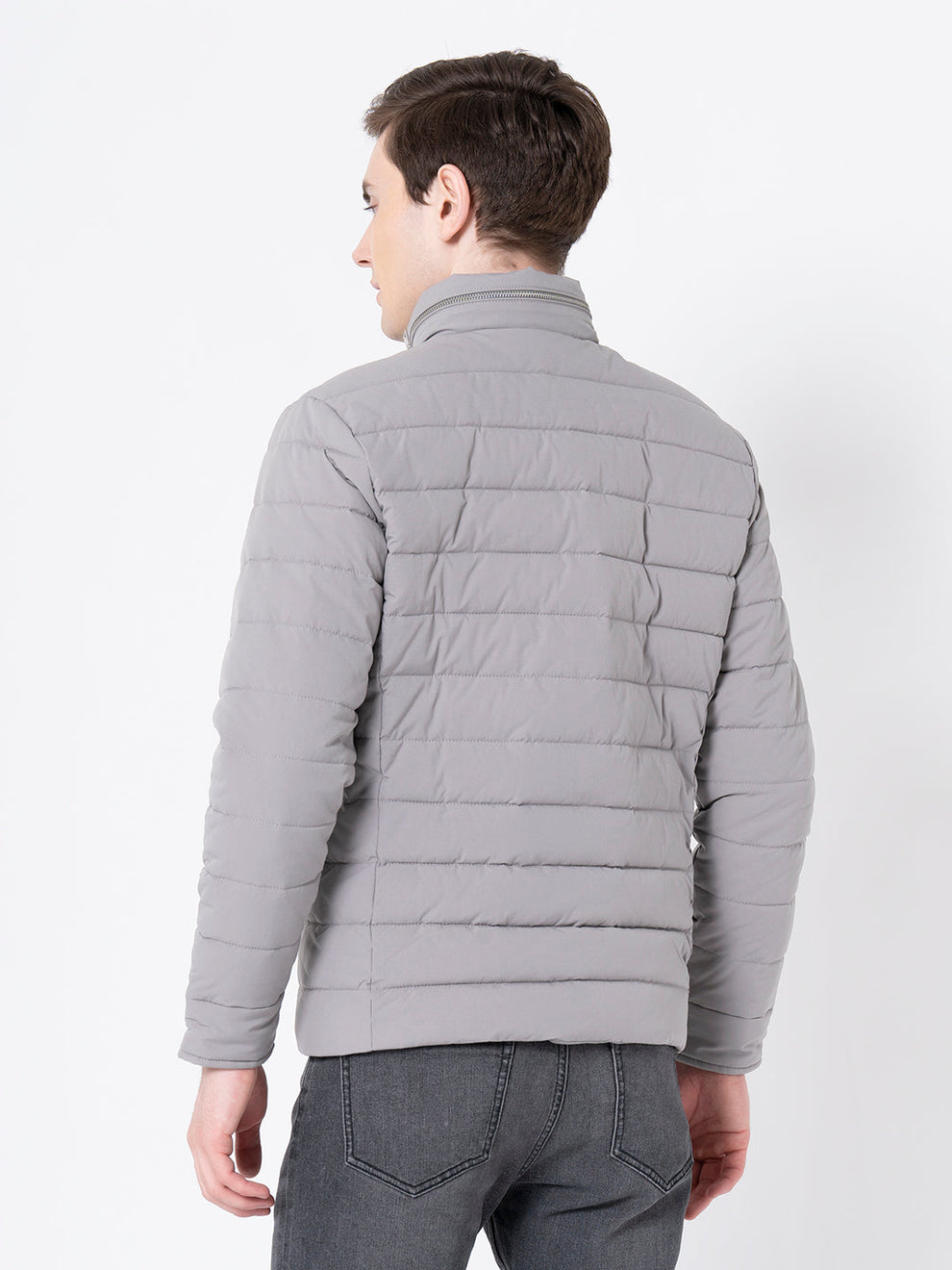 Men's Slate Grey Solid Jacket | Redtape