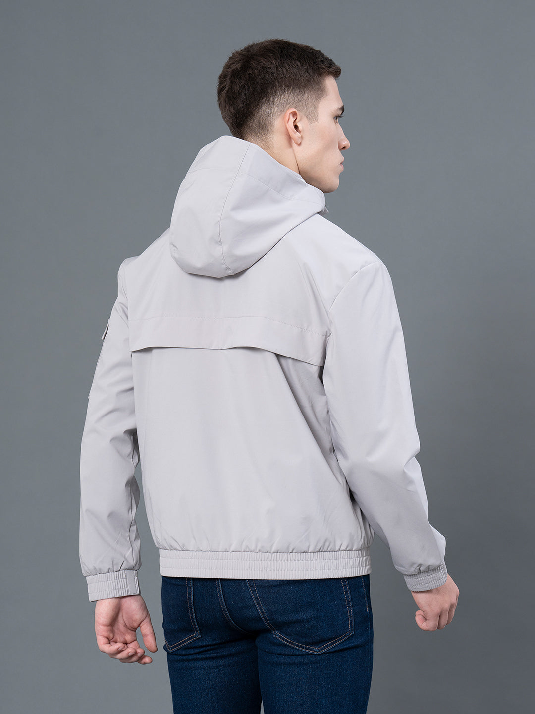 Solid Hooded Jacket for Men | Redtape