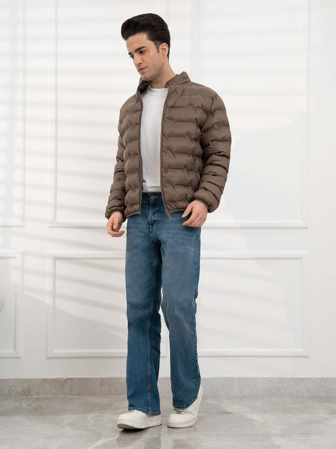 Red Tape Grey Men's Heatseal Padded Jacket | All-Season Winter ...