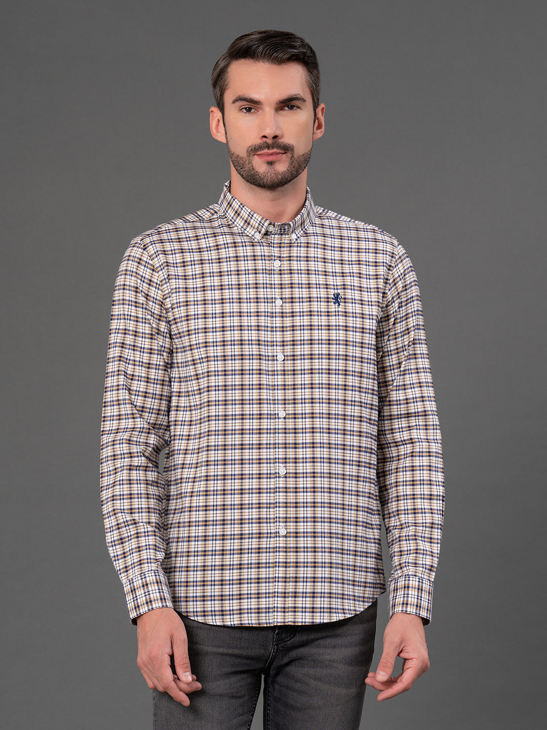 Dark Blue Checked Shirt for Men | Redtape
