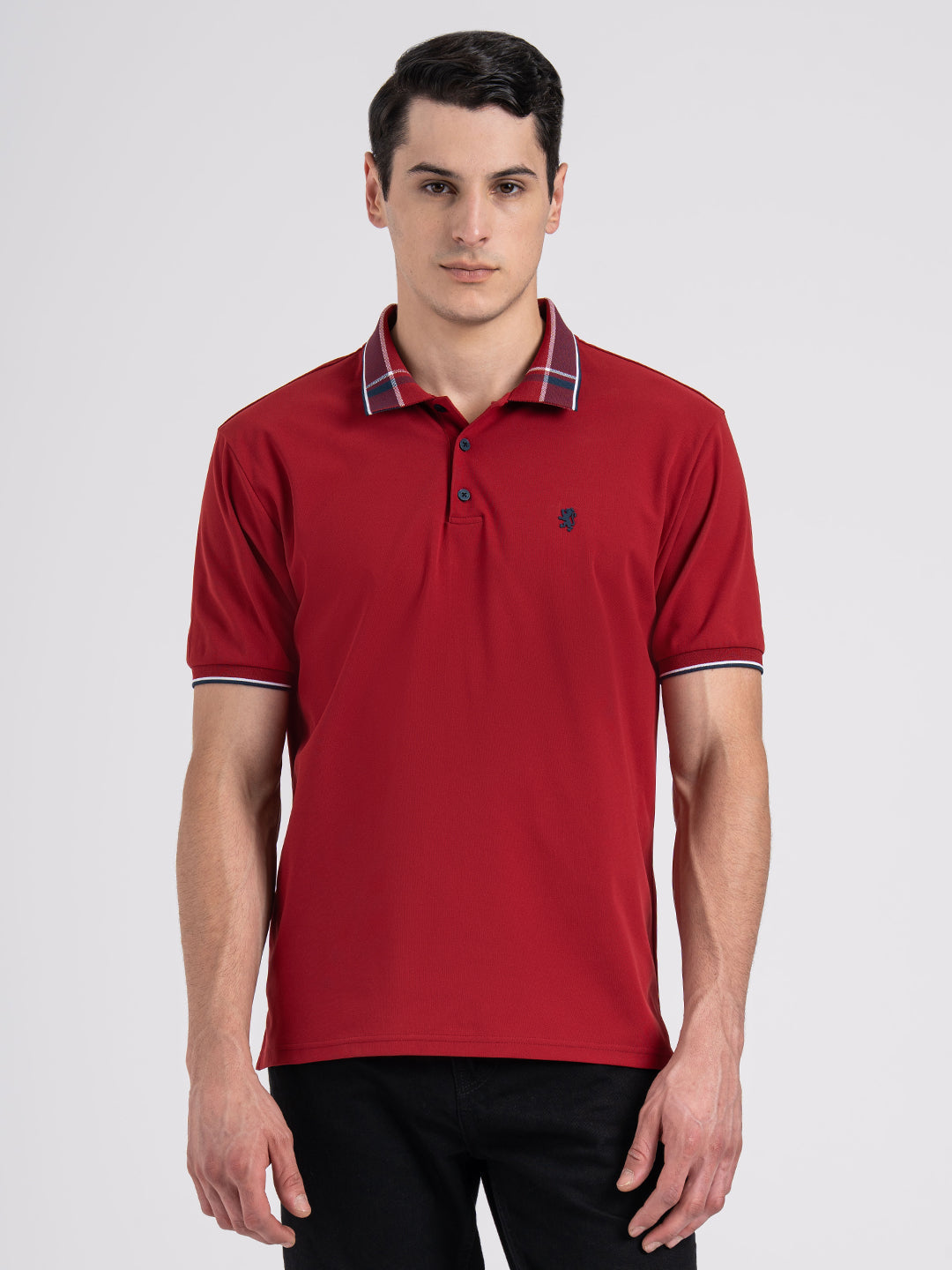 Jacquard Collar Polo T-shirt for Men – Redtape
